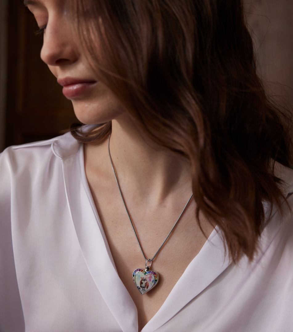 Memorial Jewelry for Ashes | Picture Locket Necklace - FanerySue ...