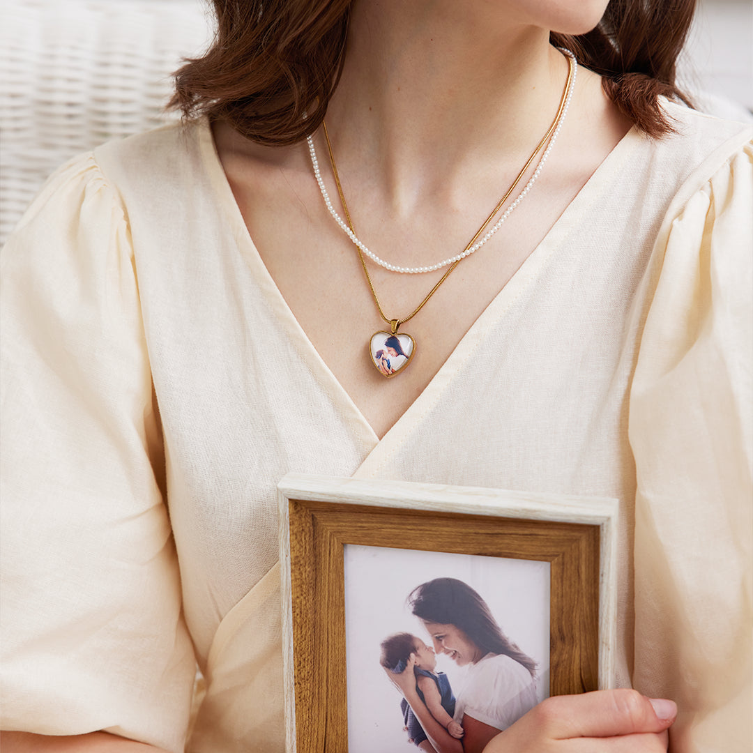 Memorial Jewelry for Ashes | Picture Locket Necklace - FanerySue ...