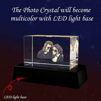 Custom 3D Crystal Photo Rectangle | 3D Photo Engraved Crystal – Fanery Sue