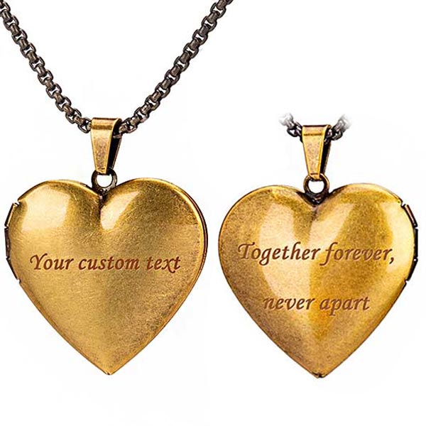 Personalized Heart Locket Necklace - FanerySue – Fanery Sue