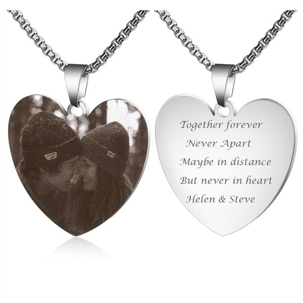 Heart Personalized Necklaces with Pictures - FanerySue – Fanery Sue