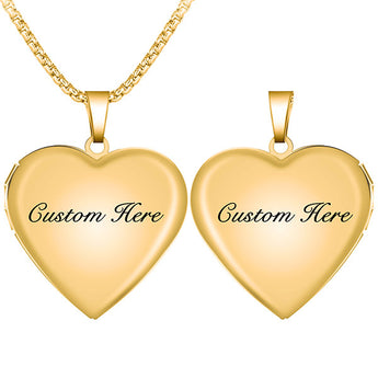 Personalized Heart Locket Necklace - FanerySue – Fanery Sue