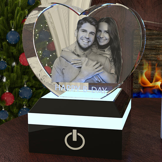 3d Heart Crystal Photo | Personalized 3d Crystal Photo - FanerySue ...